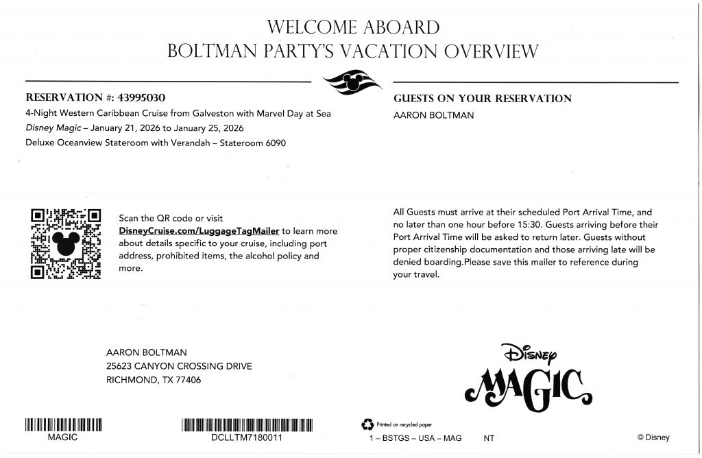 Disney Magic Cruise Luggage Tags! ⋆ Superb Vacations